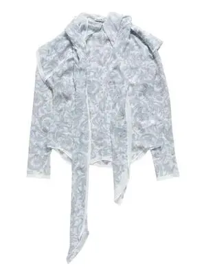 Acne Studios Silk Paisley Blouse - Gray