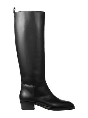 JIMMY CHOO Mave 45 Leather Knee-high Boots - Black