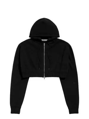 BALENCIAGA Balenciaga Cropped Zip-Up Hoodie