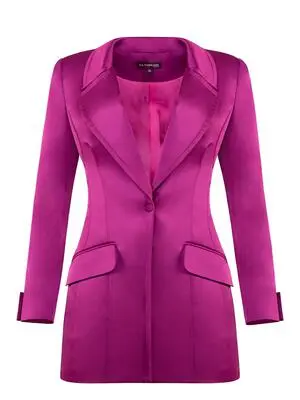 TIA DORRAINE Midnight Sky Hourglass Blazer - Purple