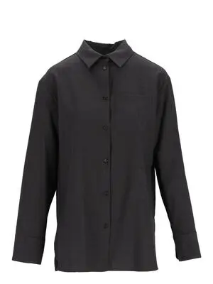 Max Mara S Wool Canvas Shirt - Gray
