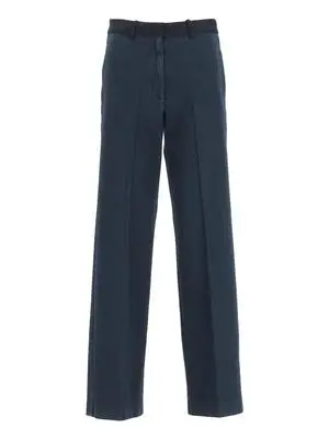 FORTE_FORTE Cotton Chino Trousers - Blue
