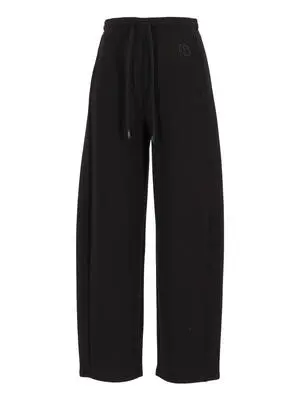 Max Mara Flared Jersey Trousers - Black