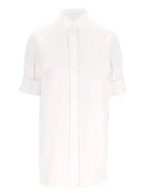 MAISON MARGIELA Cotton Poplin Short Sleeve Shirt - White