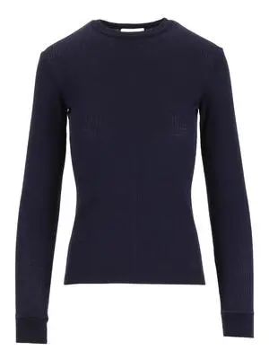 FORTE_FORTE Lightweight Virgin Wool Blend Sweater - Blue