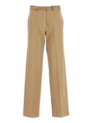 FORTE_FORTE Wide Leg Chino Trousers - Cream