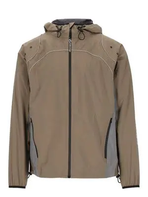 Balenciaga Techwear Zip Jacket With Drawstring Hood And Reflective Accents - Gray