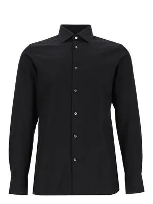 Zegna Trofeo Cotton Shirt - Black