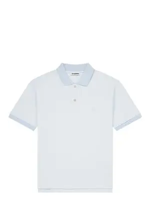 JIL SANDER Logo-embroidered Cotton-piqué Polo Shirt - Blue
