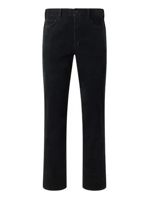 NILI LOTAN Billie Straight-leg Corduroy Trousers - Charcoal