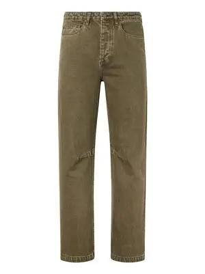 MANAAKI Pita Straight-leg Garment-dyed Jeans - Green