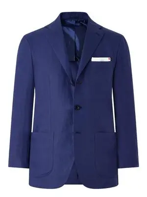 Kiton Linen Blazer - Blue
