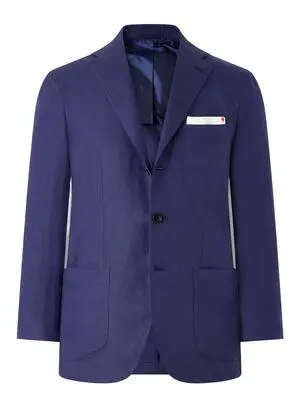 Kiton Linen Blazer - Navy