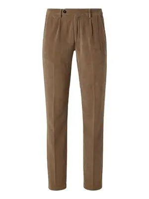 Massimo Alba Ionio2 Straight-leg Cotton-corduroy Trousers - Brown