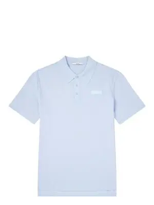 Givenchy Logo-appliqué Cotton-piqué Polo Shirt - Blue