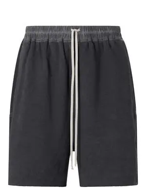 Rick Owens Straight-leg Cotton-jersey Drawstring Shorts - Black