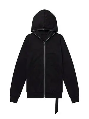 Rick Owens Gimp Cotton-jersey Zip-up Hoodie - Black