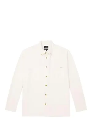 A.p.c. Mateo Logo-embroidered Cotton Shirt - Ecru