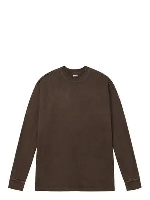 A.PRESSE Cotton-jersey T-shirt - Brown