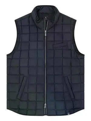 Boggi Milano Quilted Down Gilet - Blue