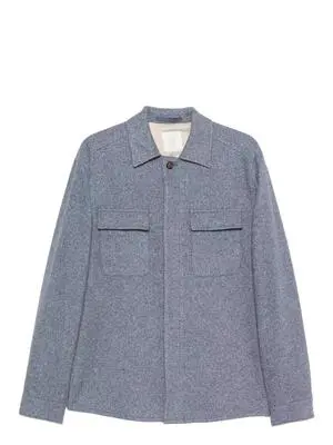 Eleventy Button-fastening Flap-pocket Shirt Jacket - Blue
