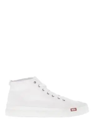 DIESEL® S-athos Canvas Mid-top Sneakers - White