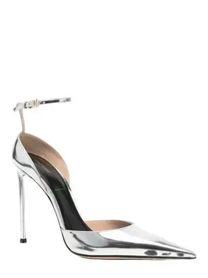 TOM FORD Point-toe Ankle-strap Pumps - Silver