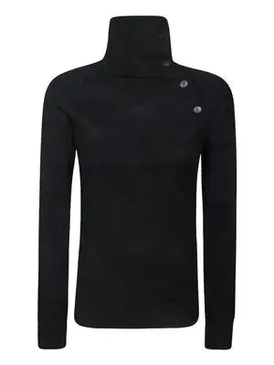 DONDUP Button-detailed High Neck Sweater - Black
