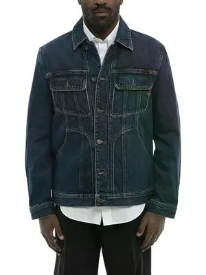 DIESEL® Contrast Stitch Denim Jacket - Blue