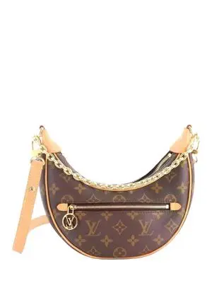 LOUIS VUITTON Monogram Canvas Loop Hobo Bag - Brown