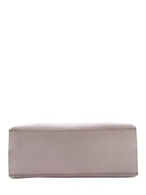 Gucci Gucci Bamboo Daily Top Handle Bag Leather Medium Satchel Grey