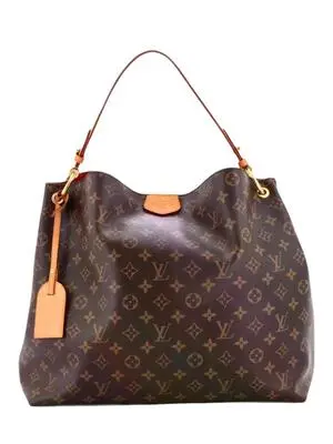 LOUIS VUITTON Monogram Canvas Mm Hobo Bag - Brown
