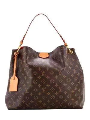 LOUIS VUITTON Graceful Handbag Monogram Canvas Mm Hobo Bag - Brown