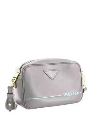 Prada Mirage Leather Camera Bag - Grey