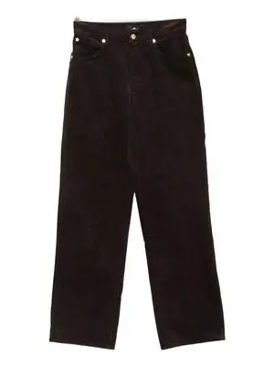 7 For All Mankind Stovepipe Belt-loop Corduroy Trousers - Brown