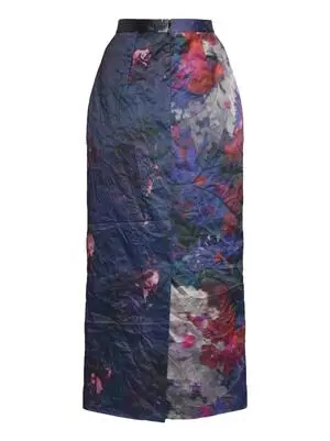 ERDEM ERDEM Archive Patchwork Crinkled Midi Skirt