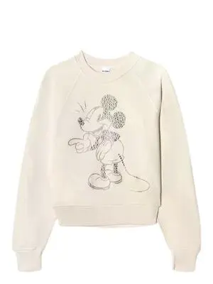 RE/DONE RE/DONE Classic Mickey Embellished Raglan Sleeve Sweater