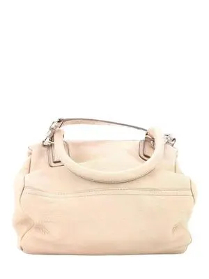 Givenchy Pandora Bag Leather With Crocodile Embossed Detail Medium Satchel - Neutrals