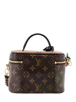 LOUIS VUITTON Reverse Monogram Canvas Pm Satchel - Brown