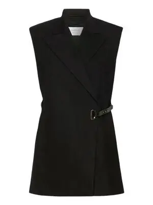 Sportmax Belted Sleeveless Blazer - Black