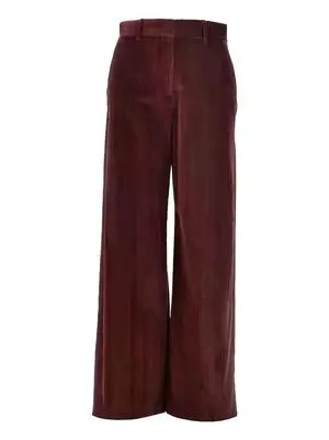 Max Mara Corduroy Straight-leg Trousers - Red