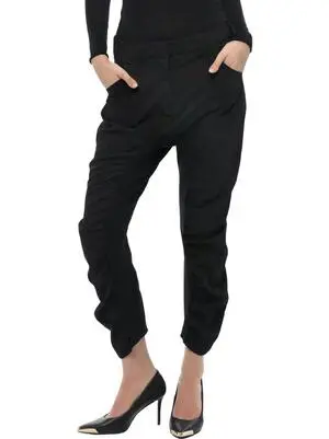 Stella McCartney Wool Ruched Detail Trousers - Black