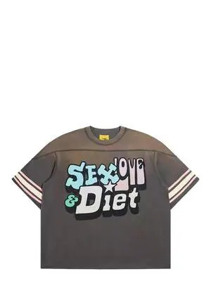 DIET STARTS MONDAY Faded Graphic-print T-shirt - Grey