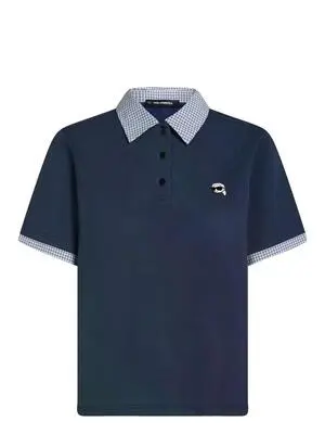 KARL LAGERFELD Ikon Fabric-mix Polo