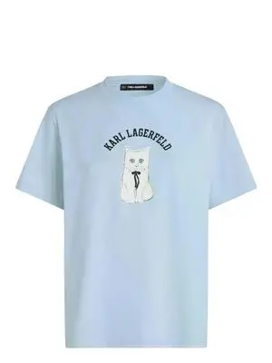 Karl Lagerfeld Ikon Choupette Sketch T-shirt - Blue