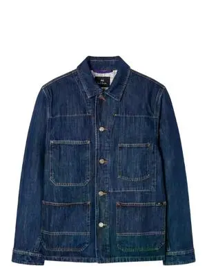 Paul Smith Contrast Stitch Denim Jacket - Blue