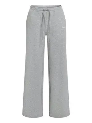 Karl Lagerfeld Rhinestone Embellished Wide Leg Lounge Pants - Grey