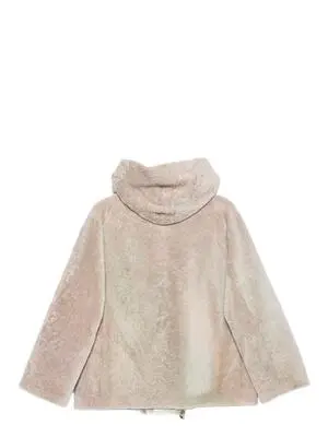 MANZONI 24 Hooded Shearling Jacket - Neutrals