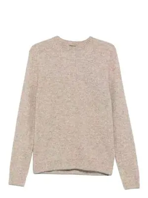 DONDUP Logo Plaque Crew Neck Sweater - Neutrals