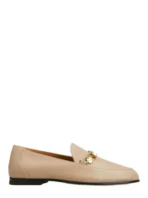 TOD'S Nappa Leather Loafers With Charm Detail - Pink